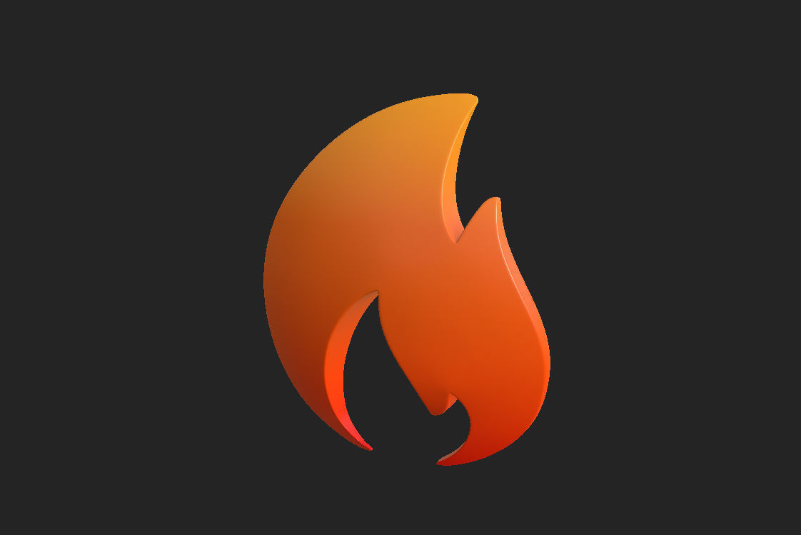 Fire Symbol 3D model | CGTrader
