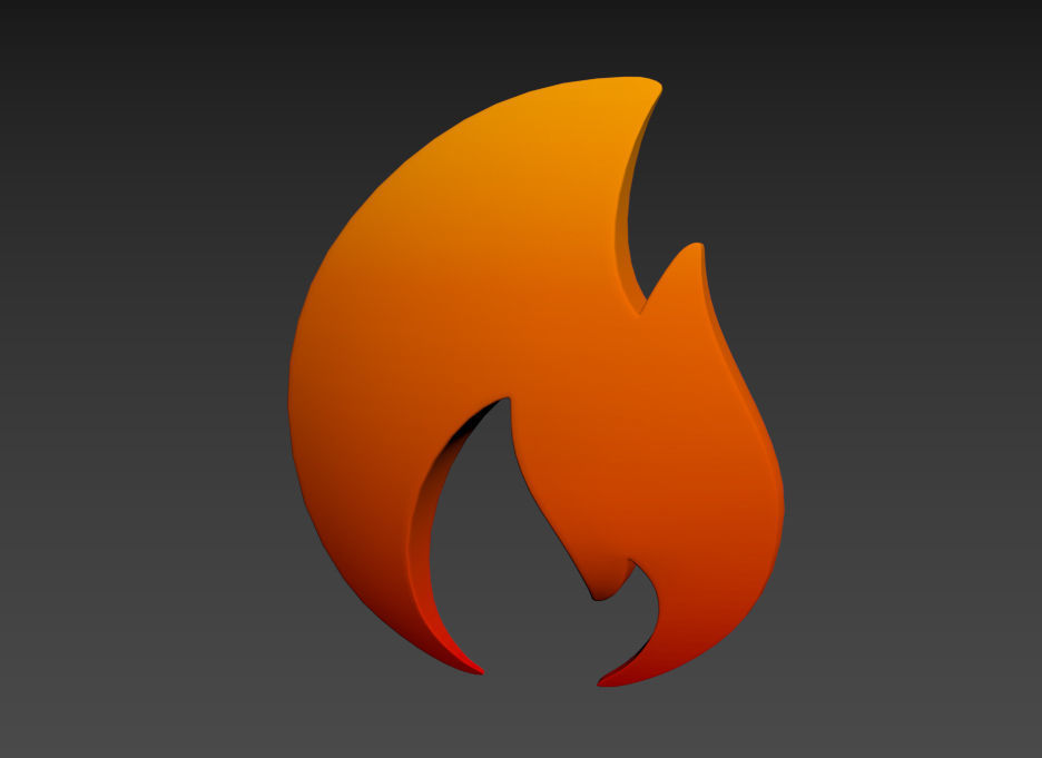 Fire Symbol 3D model | CGTrader