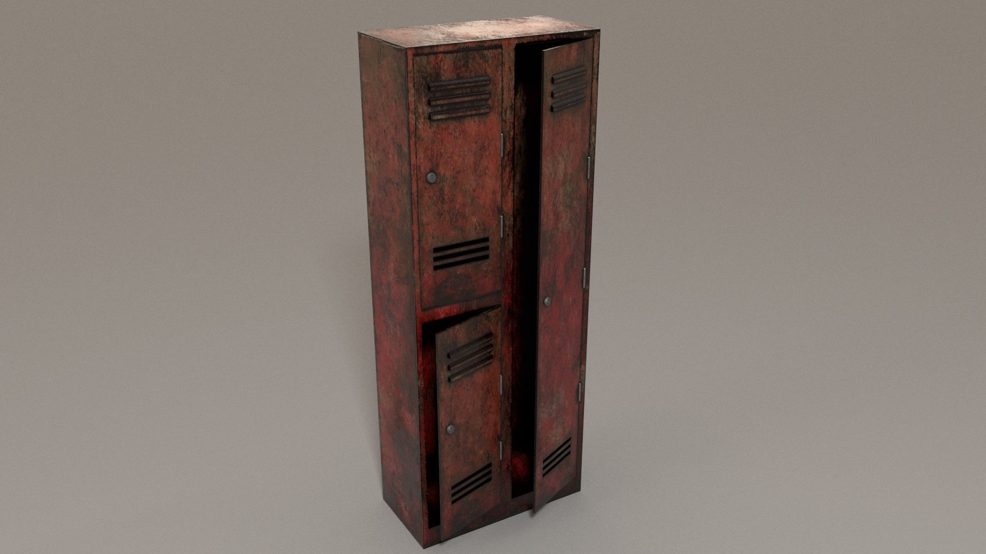 3D model Red Locker 3D Model wardrobe VR / AR / low-poly rigged | CGTrader