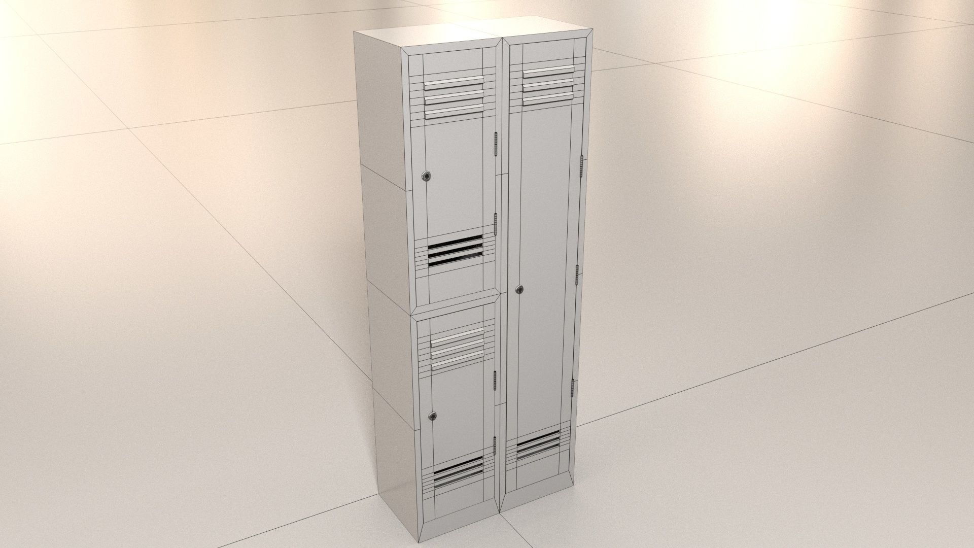 3D model Red Locker 3D Model wardrobe VR / AR / low-poly rigged | CGTrader