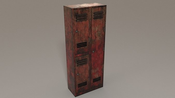 3D model Red Locker 3D Model wardrobe VR / AR / low-poly rigged | CGTrader