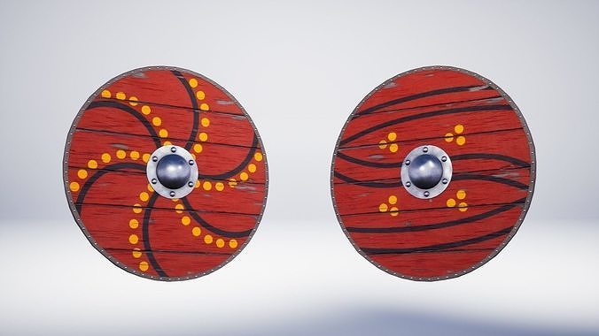 3D model Viking Anglo Saxon Shield - 2 Variations VR / AR / low-poly ...