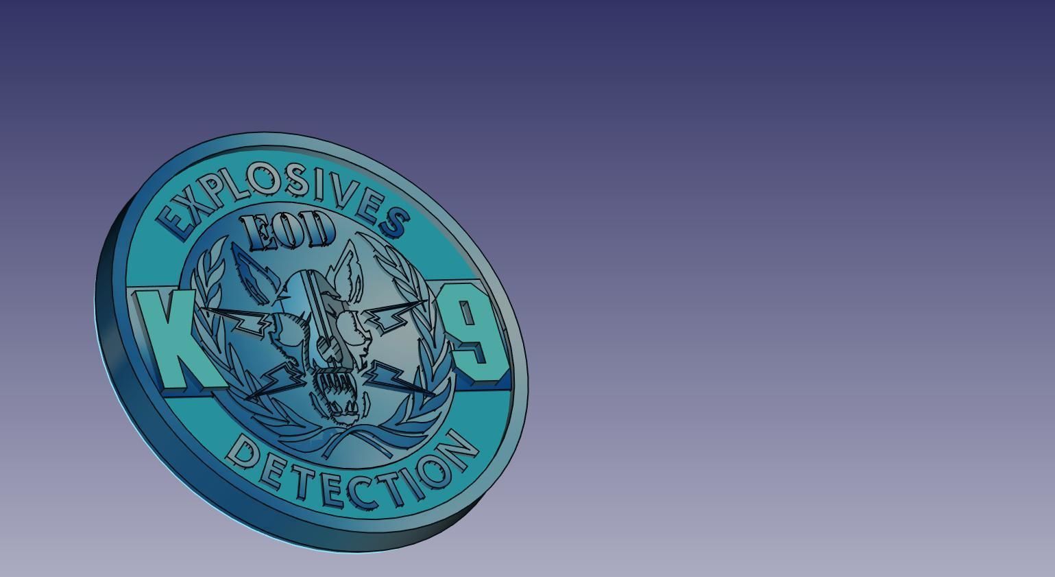 K9 EXPLOSIVES LOGO 3D model | CGTrader