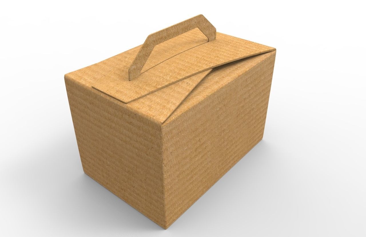 cardboard box free 3D model | CGTrader