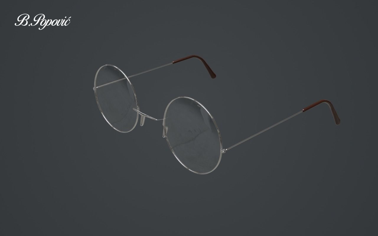 Round Glasses 3D model | CGTrader