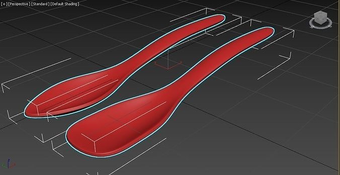 spoon pair of spoons free 3D model | CGTrader