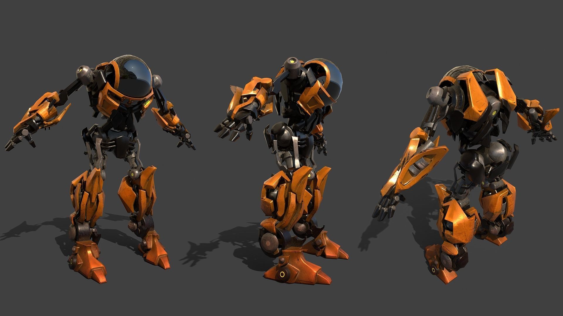 3D model RoboTran orange and robot VR / AR / low-poly | CGTrader