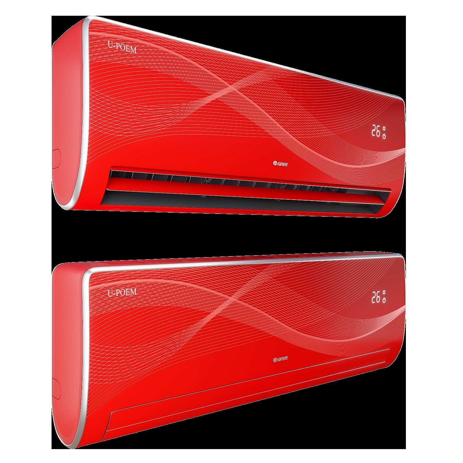 Gree U-Poem Red air conditioner 3D model | CGTrader