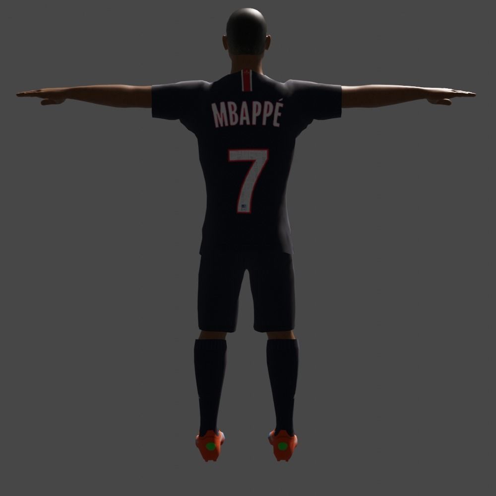 MBappe 3D model animated rigged | CGTrader