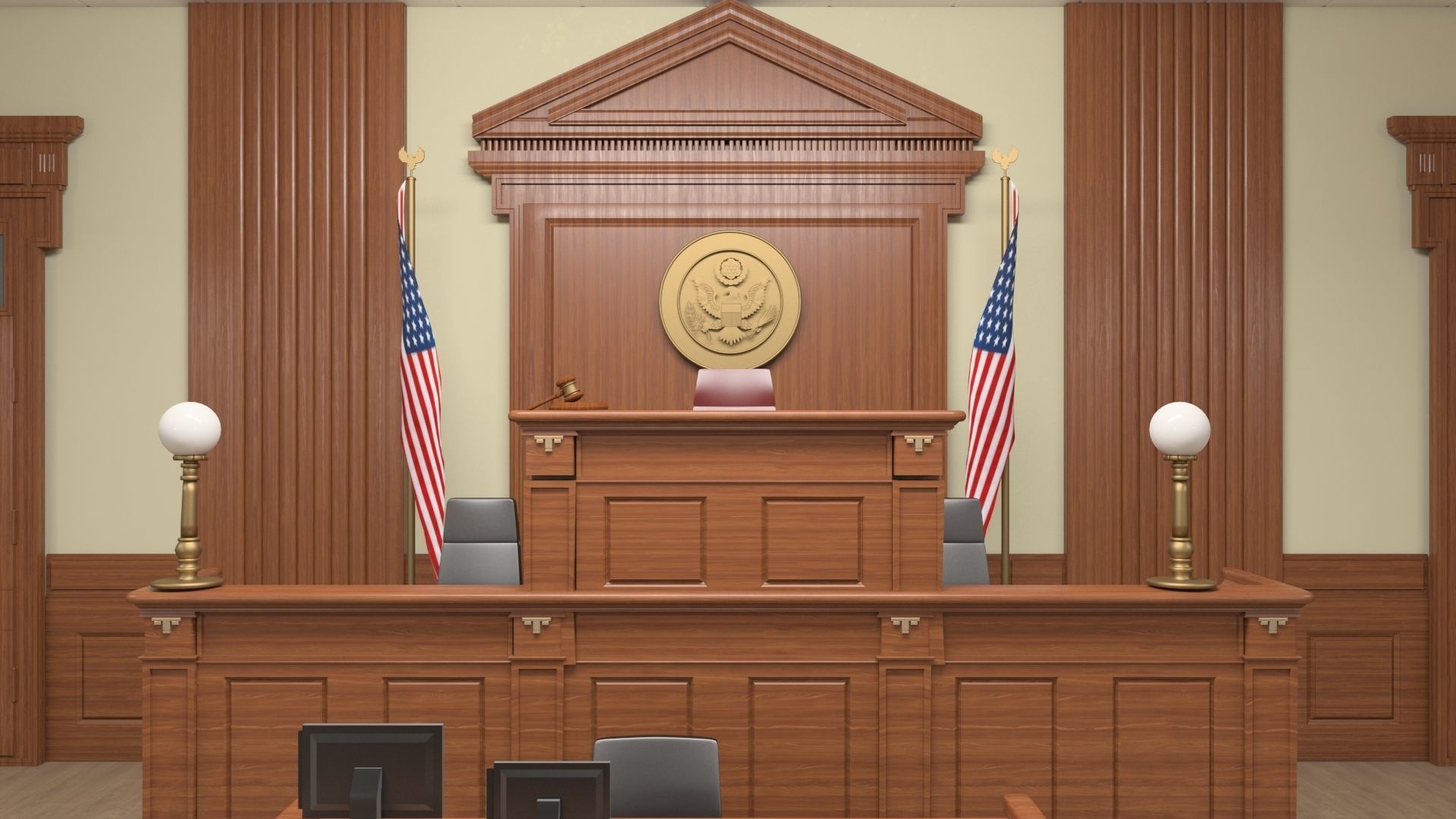 Courtroom Interior 3D model 3D model | CGTrader