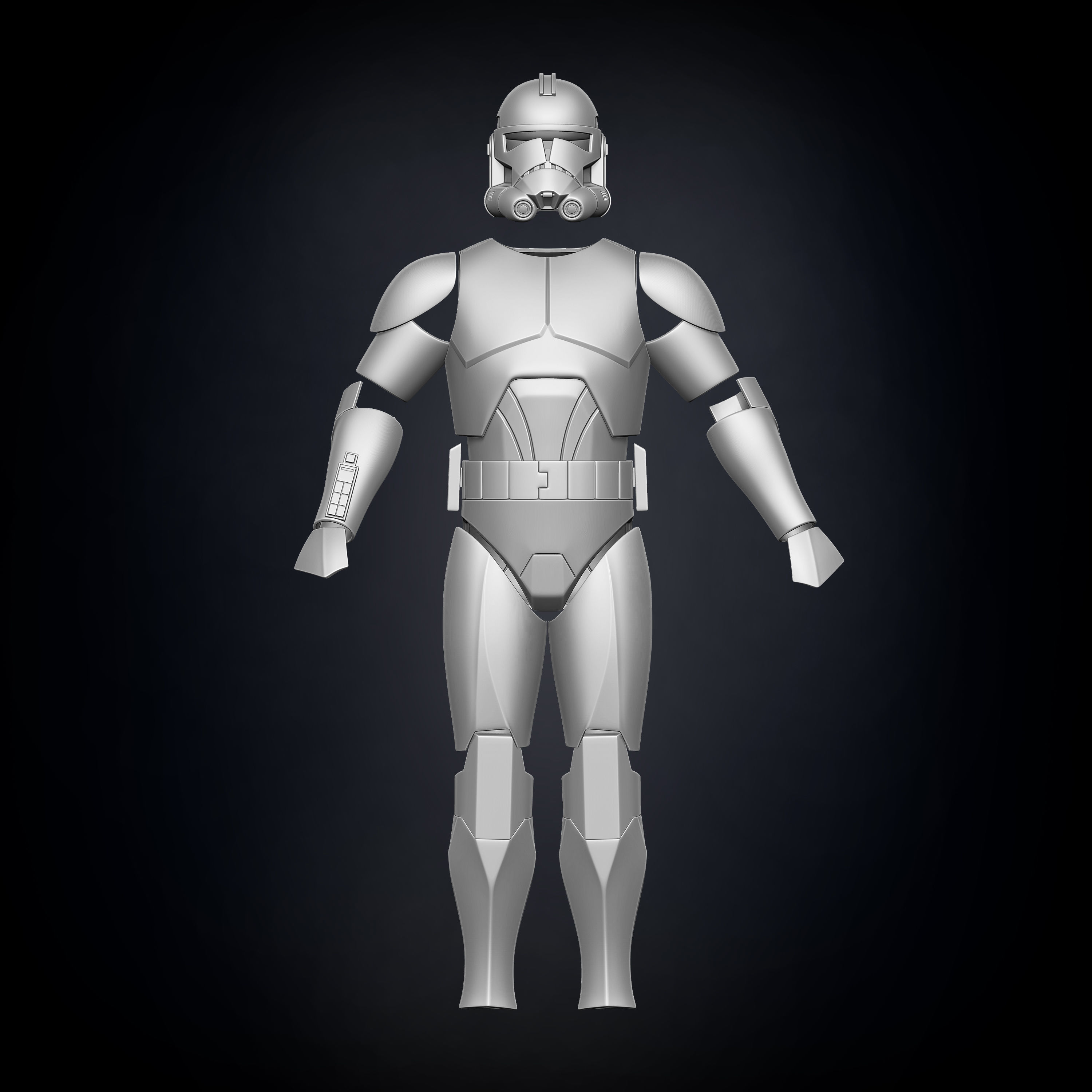 Phase 2 Animated Clone Trooper Armor 3D model 3D printable | CGTrader