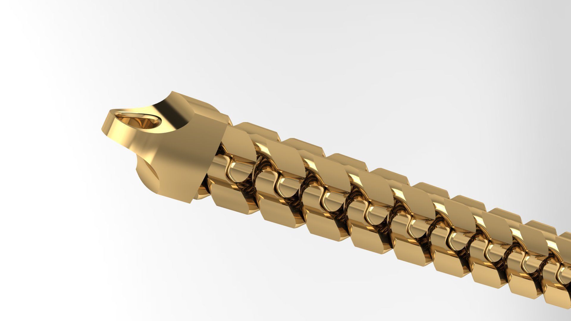 twin cuban chain Stl 3D model | CGTrader