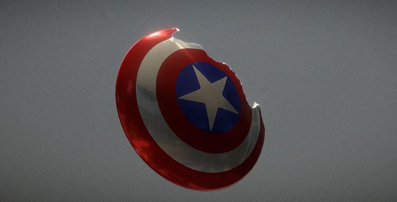 3D model Captain America Broken Shield VR / AR / low-poly | CGTrader