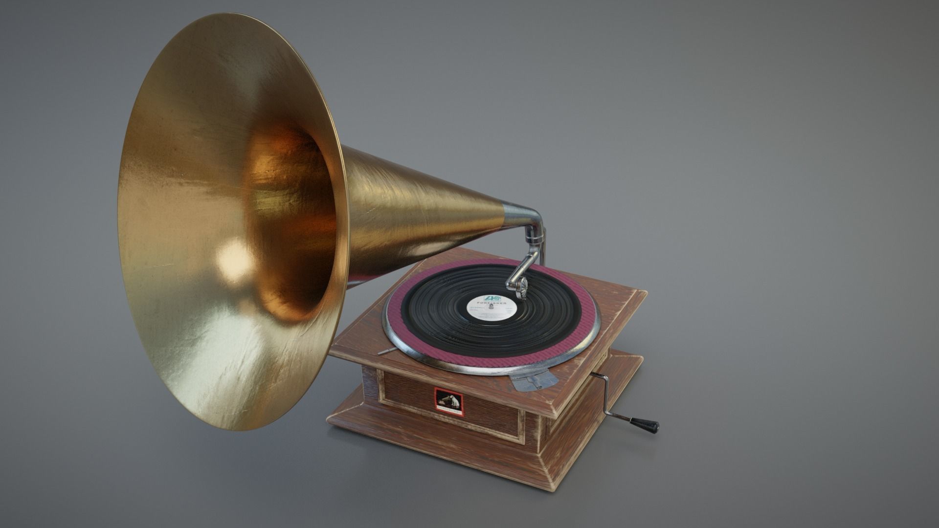 3D model Old gramophone VR / AR / low-poly | CGTrader