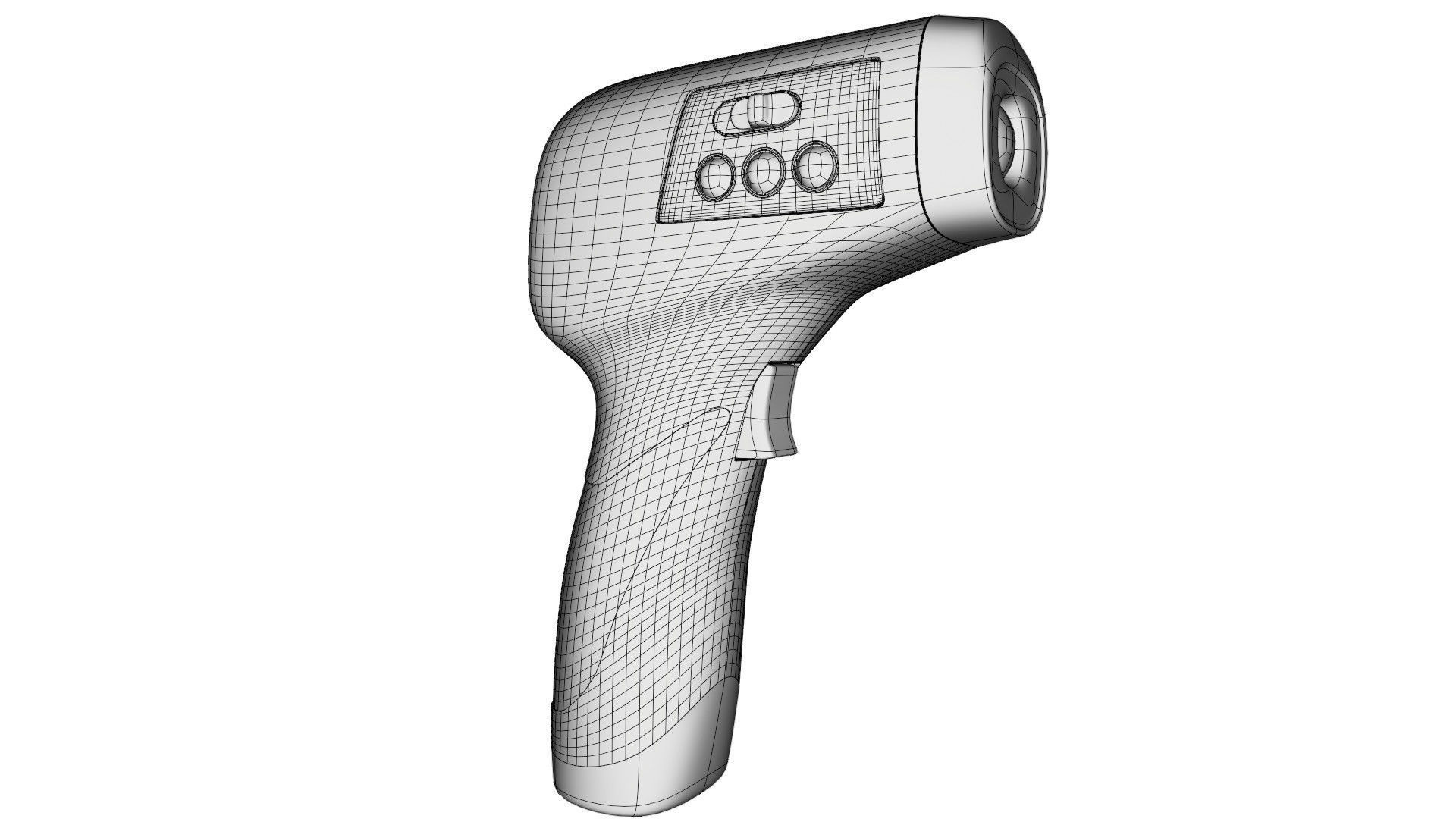 Digital infrared thermometer 3D model | CGTrader