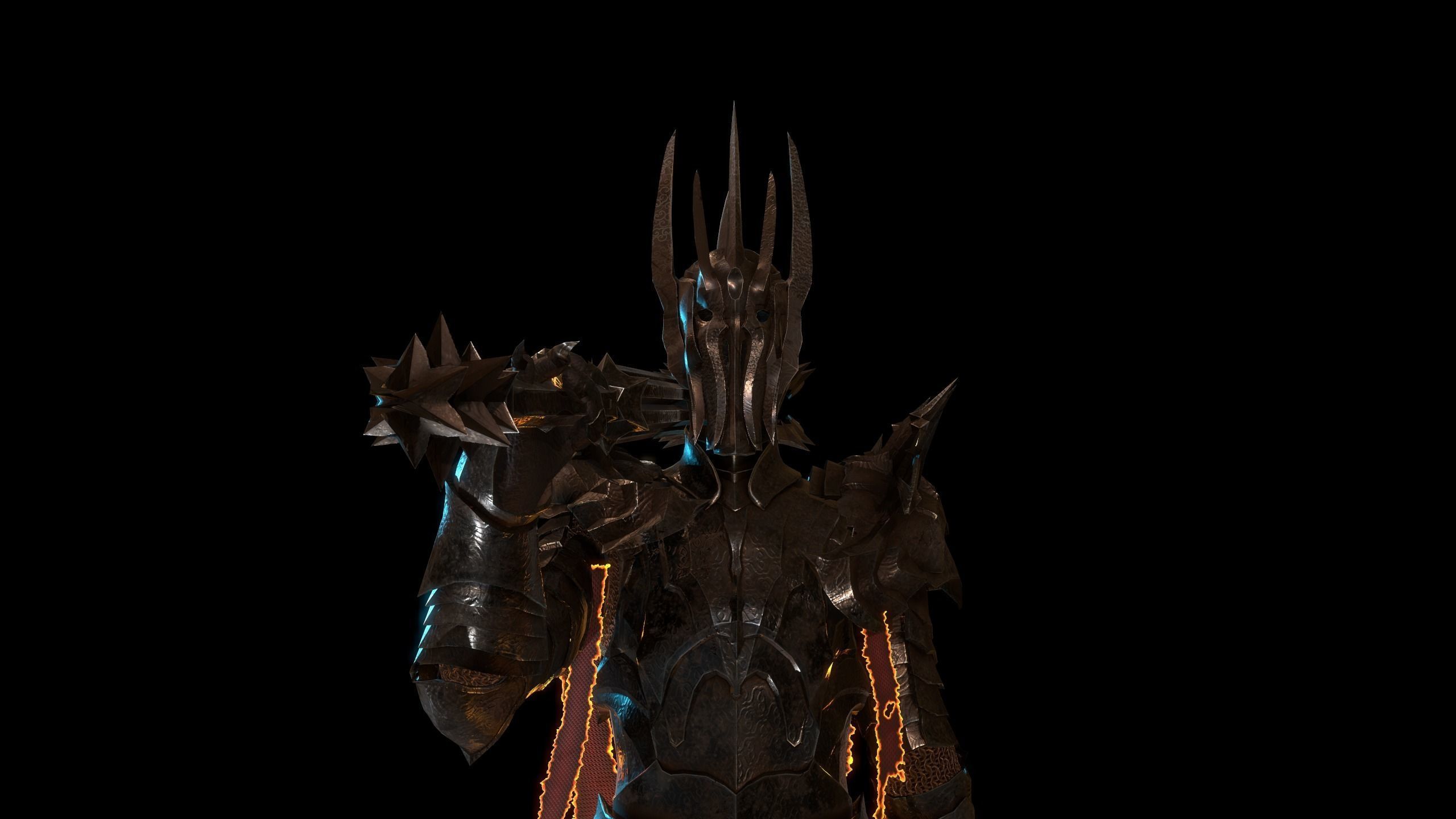 3D model Sauron Armor VR / AR / low-poly rigged | CGTrader
