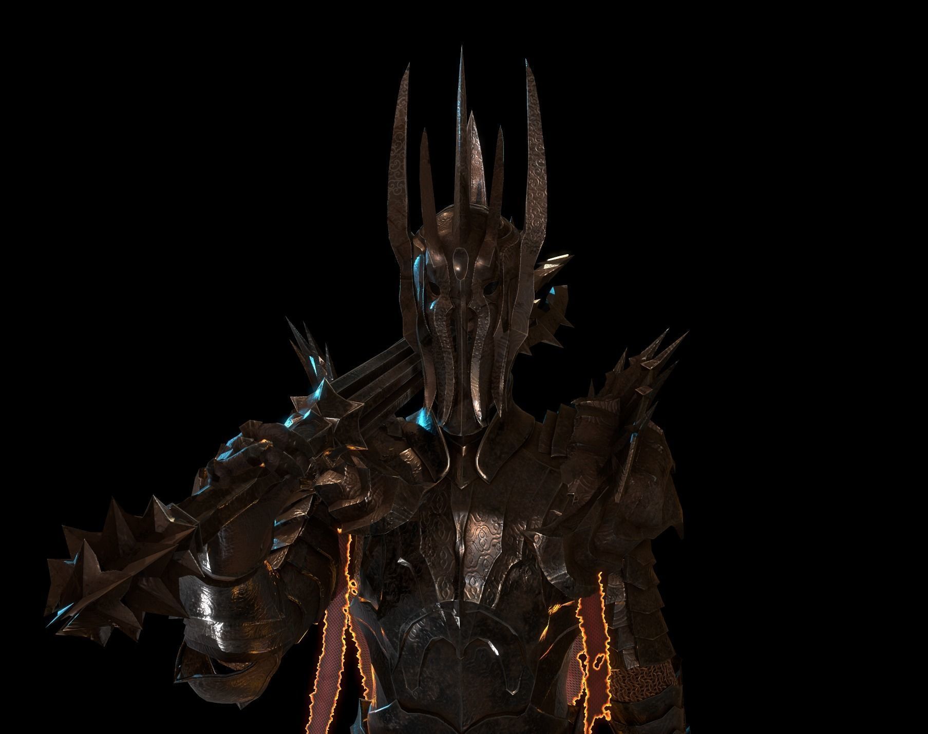 3D model Sauron Armor VR / AR / low-poly rigged | CGTrader
