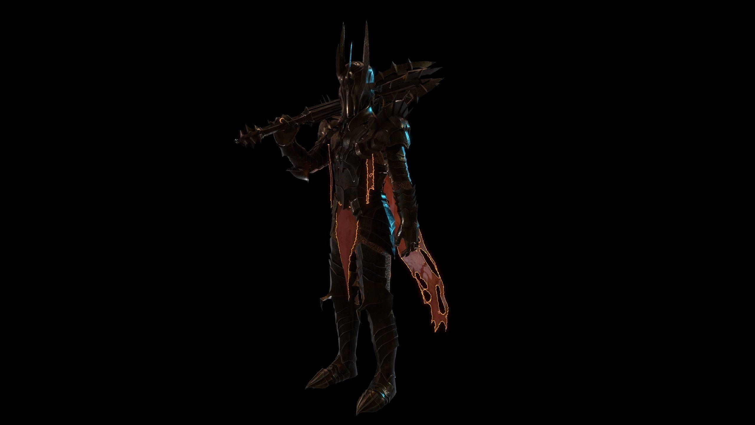 3D model Sauron Armor VR / AR / low-poly rigged | CGTrader