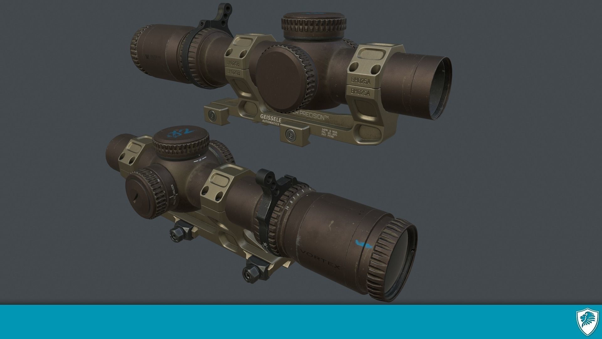 3D model Vortex Razor HD Gen III 1-10 LPVO Low Poly VR / AR / low-poly ...