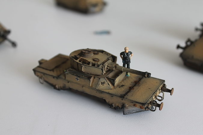 Panzerjagerwagen vol 2 scale H0 train 3D model 3D printable | CGTrader