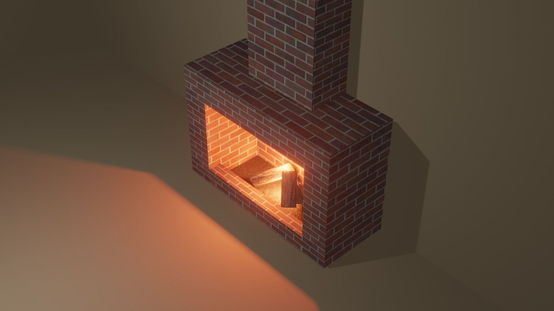 3D model Fireplace - Low Poly VR / AR / low-poly | CGTrader
