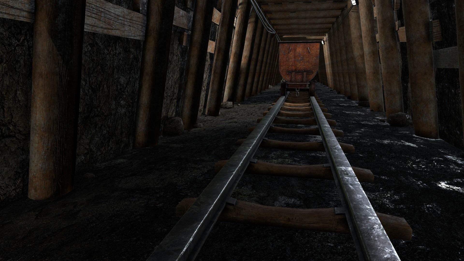 3D model Underground Coal Mine Tunnel VR / AR / low-poly | CGTrader