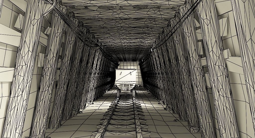 3D model Underground Coal Mine Tunnel VR / AR / low-poly | CGTrader