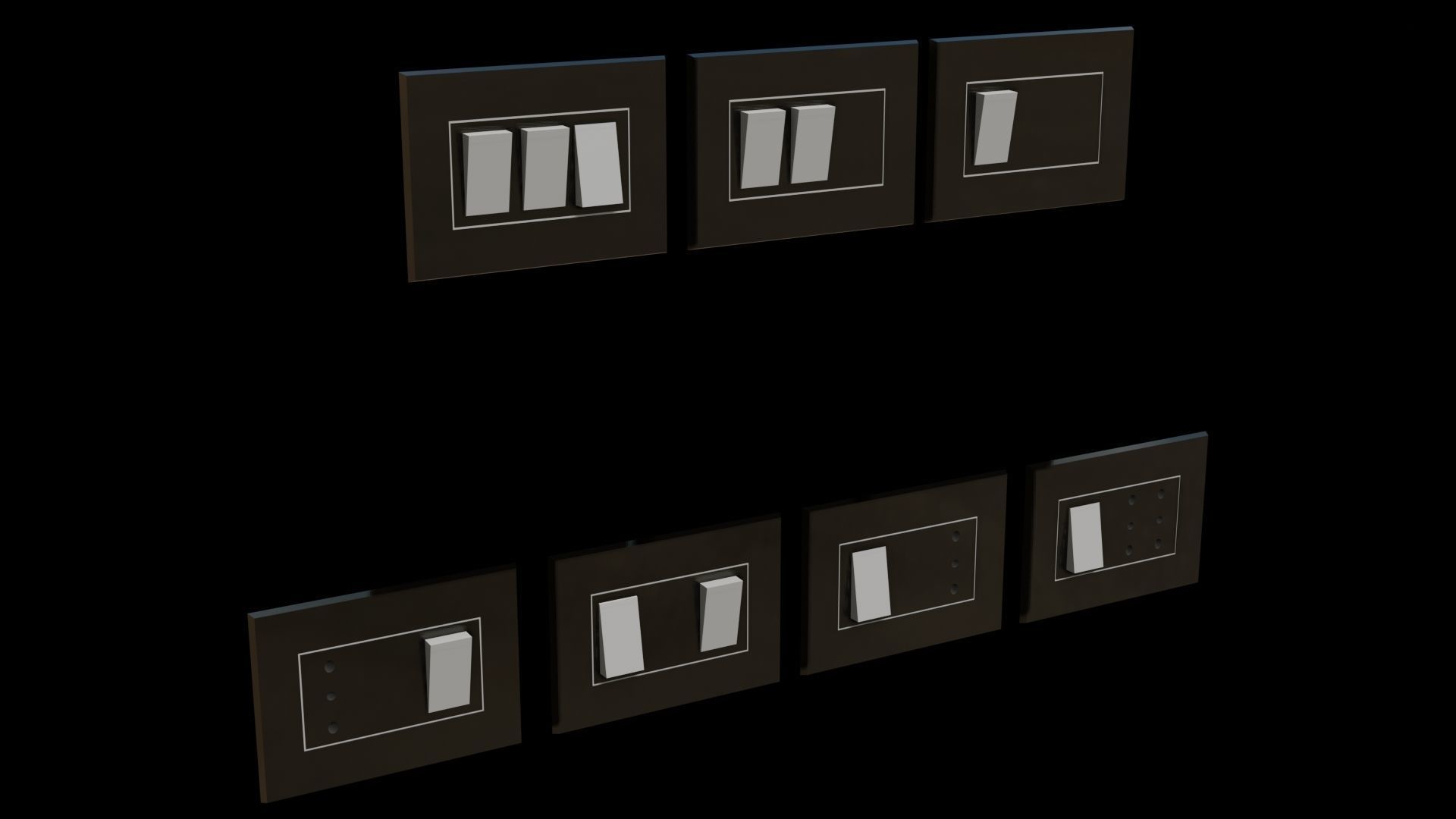 3D model Electric Wall Socket Switch 3D models VR / AR / low-poly ...