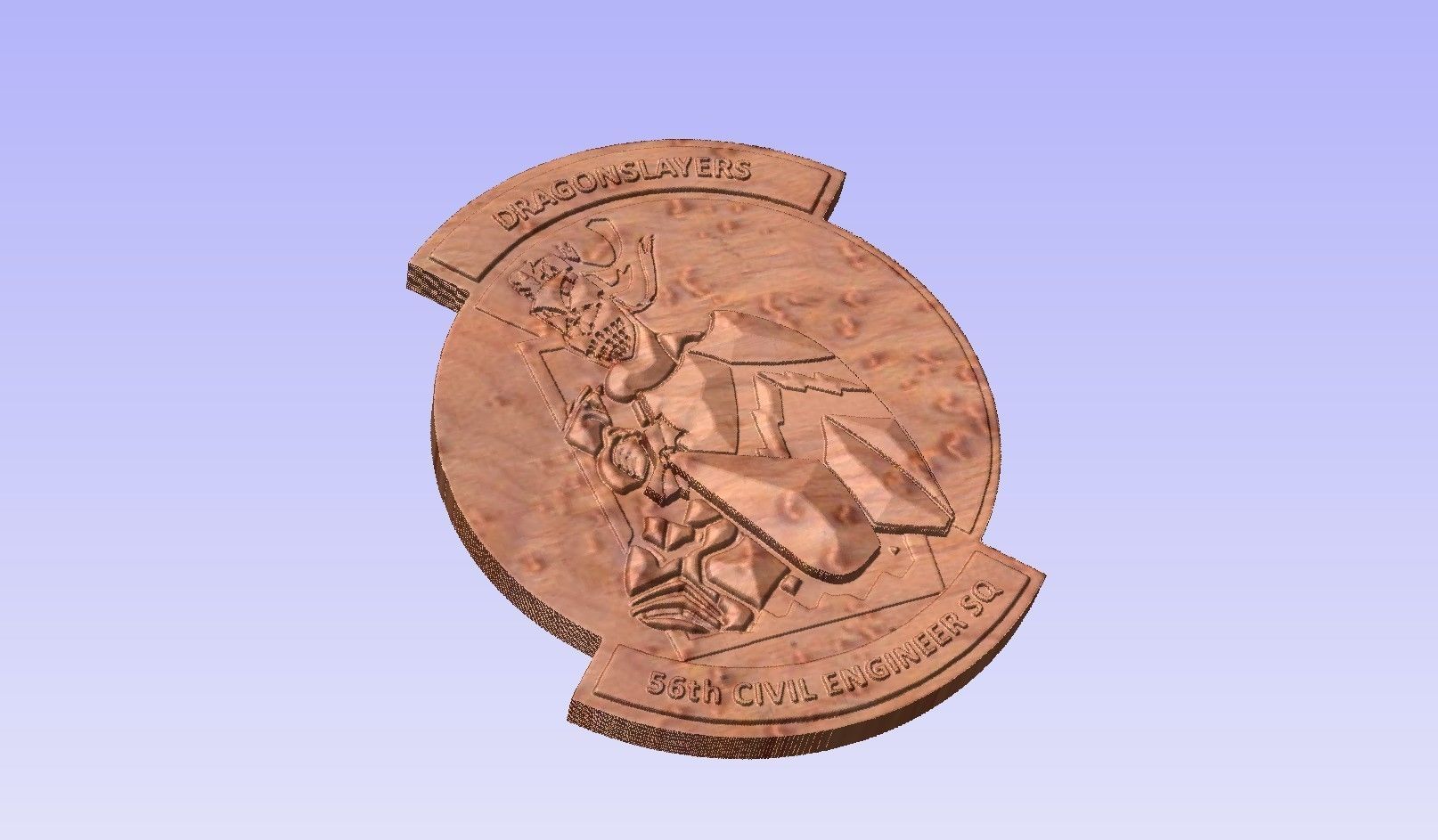 56 CES Dragonslayer patch 3D model 3D printable | CGTrader