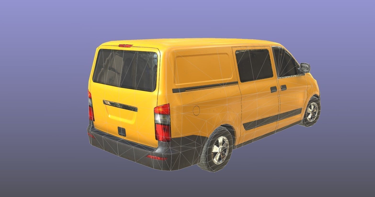 3D model Generic Minivan Yellow VR / AR / low-poly | CGTrader