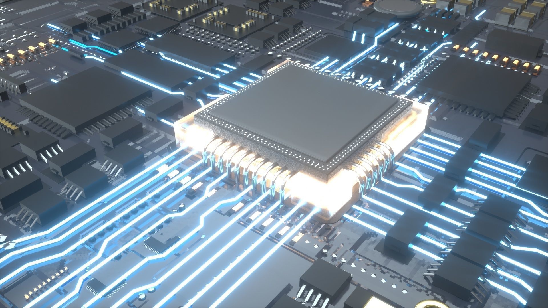 CPU motherboard 3D model | CGTrader