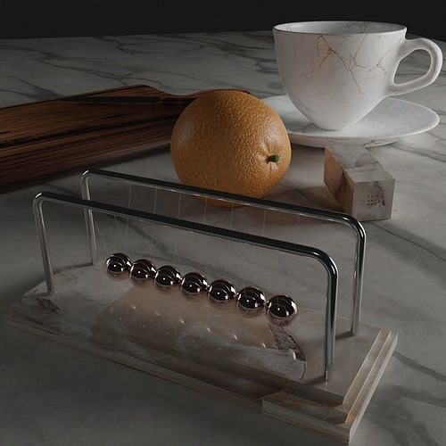 Decorations for kitchen counter top 3D model animated | CGTrader