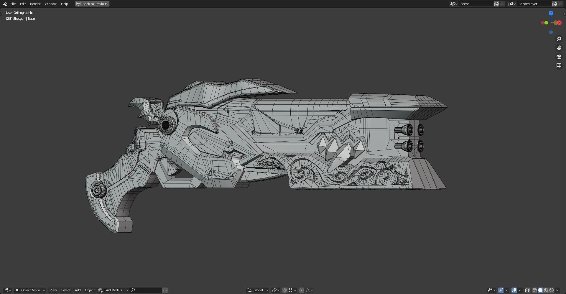 3D model Overwatch - Dracula Reaper Hellfire Shotgun model VR / AR ...