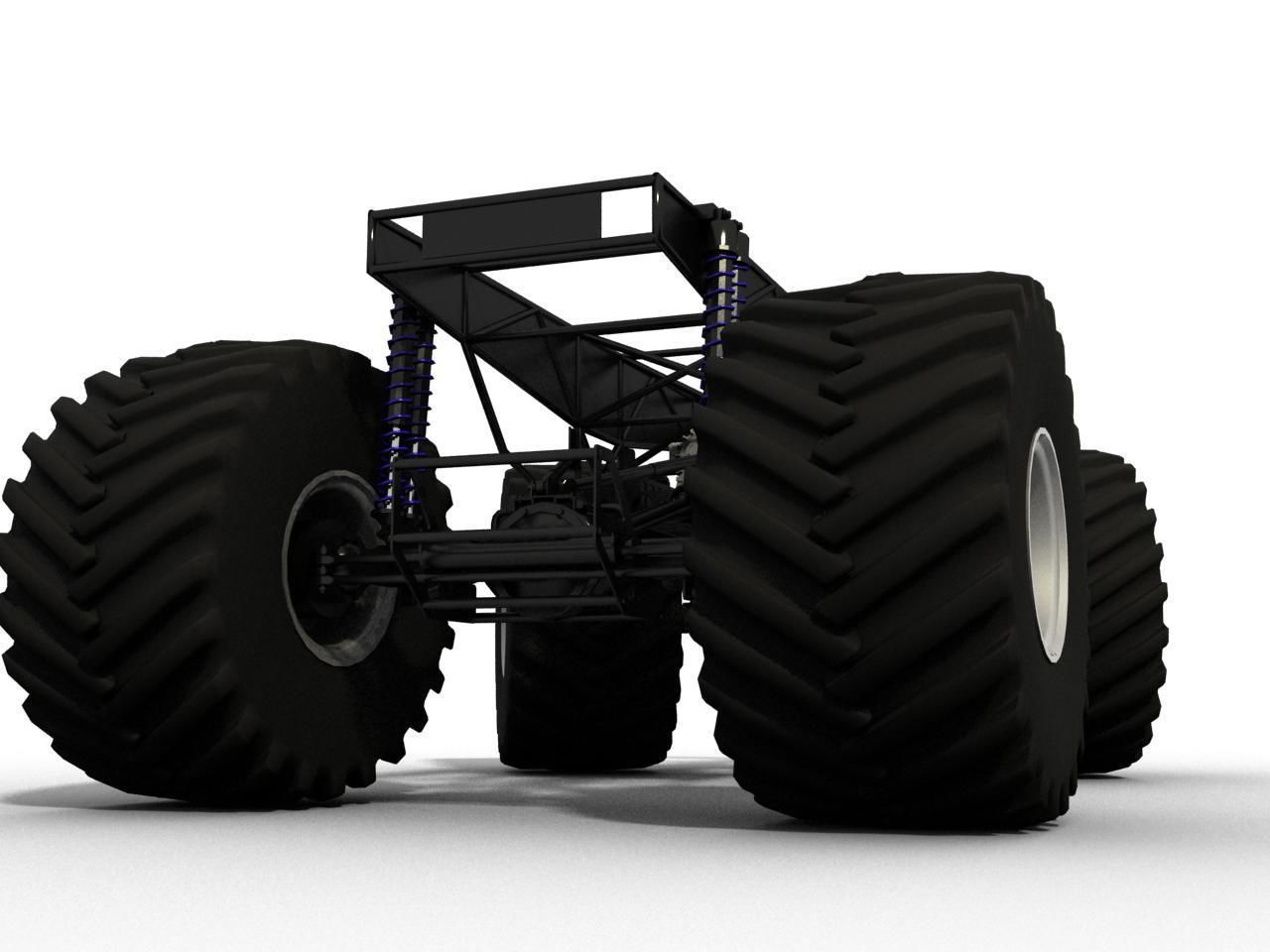 3D model Monster truck frame VR / AR / low-poly rigged | CGTrader
