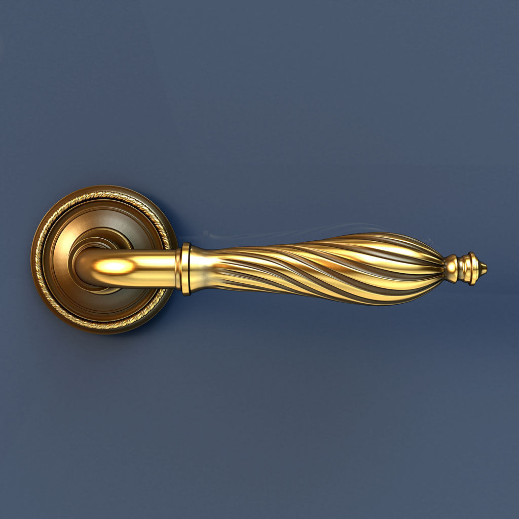 Brass Door Handles 3D model 3D model | CGTrader
