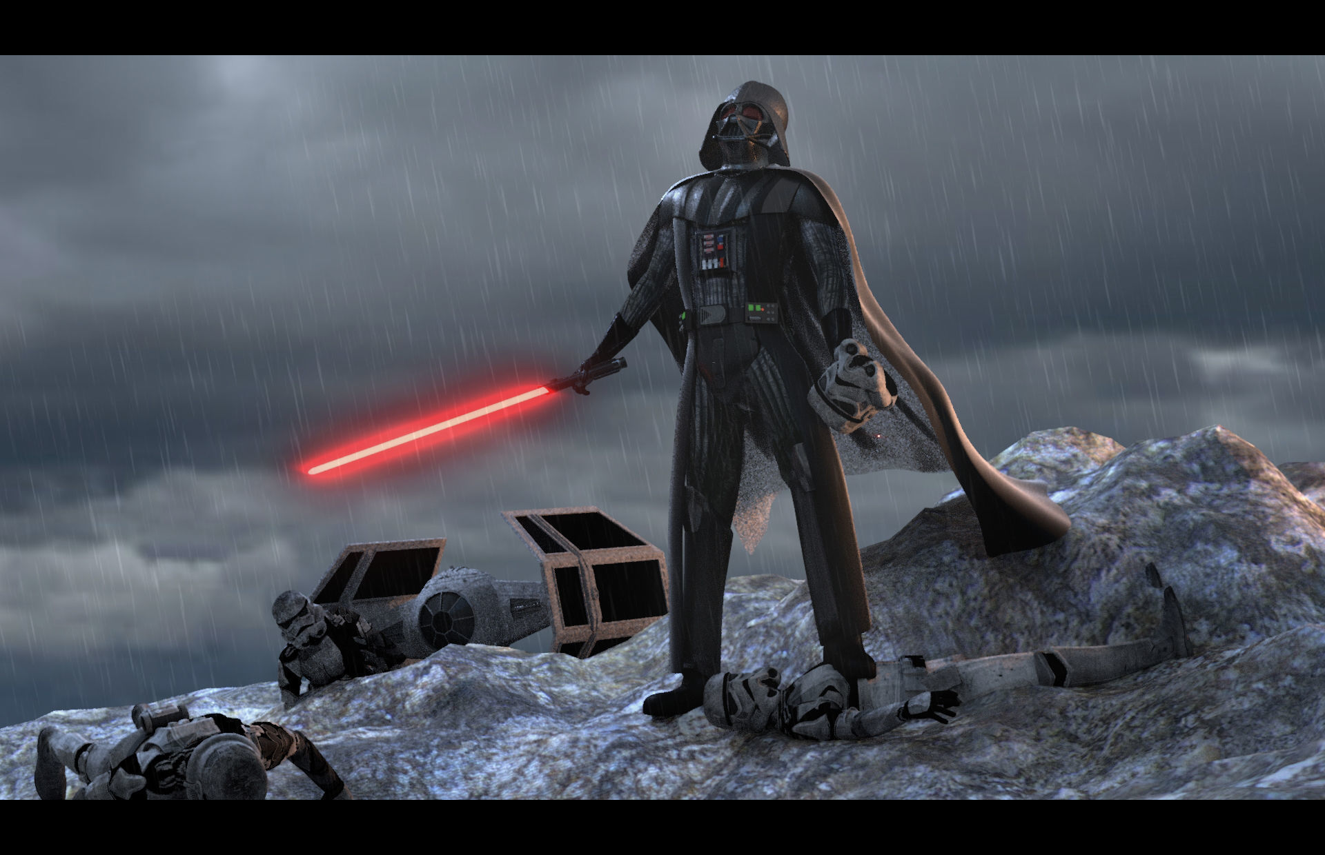 Darth Vader 3D model rigged | CGTrader
