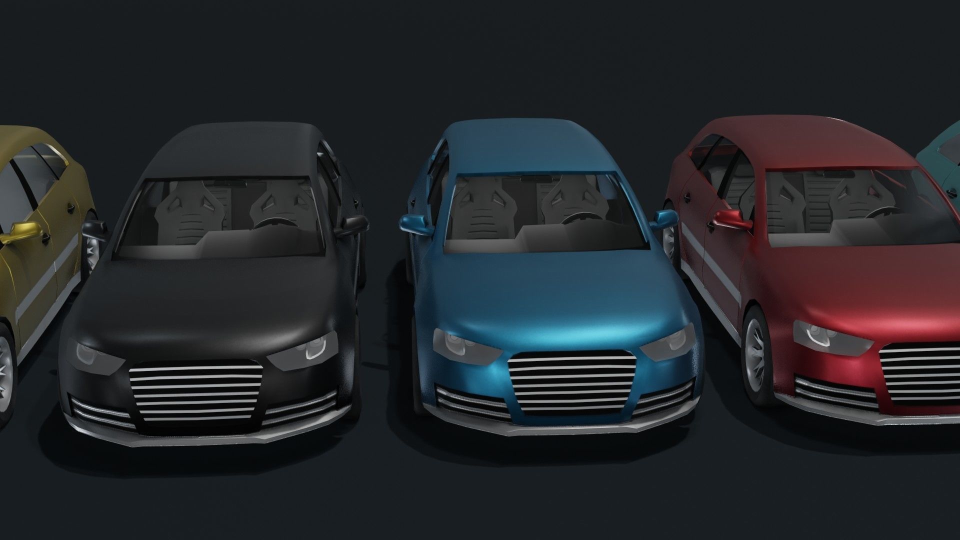 3D model Generic Station Wagon Car With Interior Lowpoly 3D Model VR ...