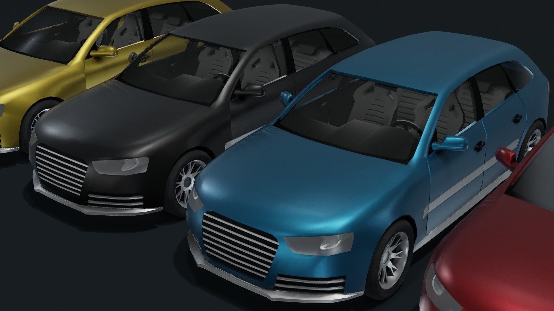 3D model Generic Station Wagon Car With Interior Lowpoly 3D Model VR ...