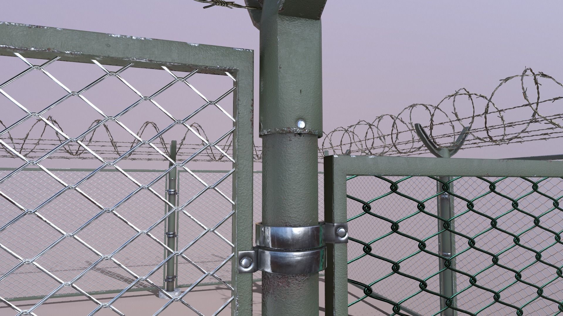 3D model Modular Wire Fence Pack PBR VR / AR / low-poly | CGTrader