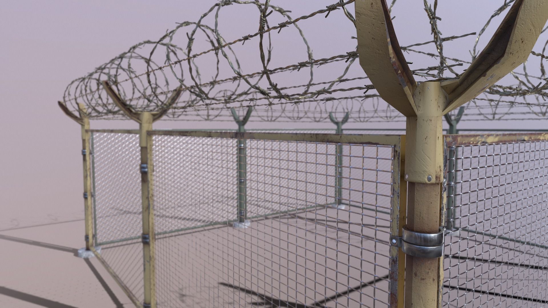 3D model Modular Wire Fence Pack PBR VR / AR / low-poly | CGTrader