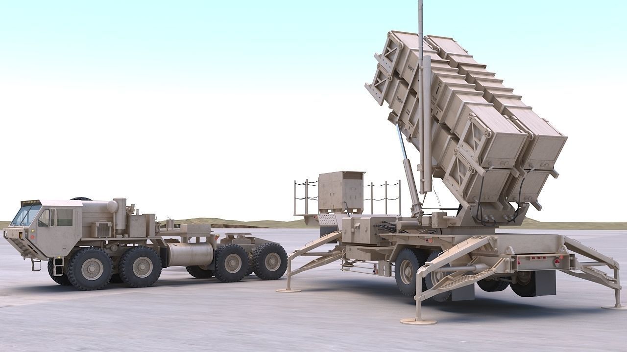 Patriot M901 Launching Station 3D model animated rigged | CGTrader