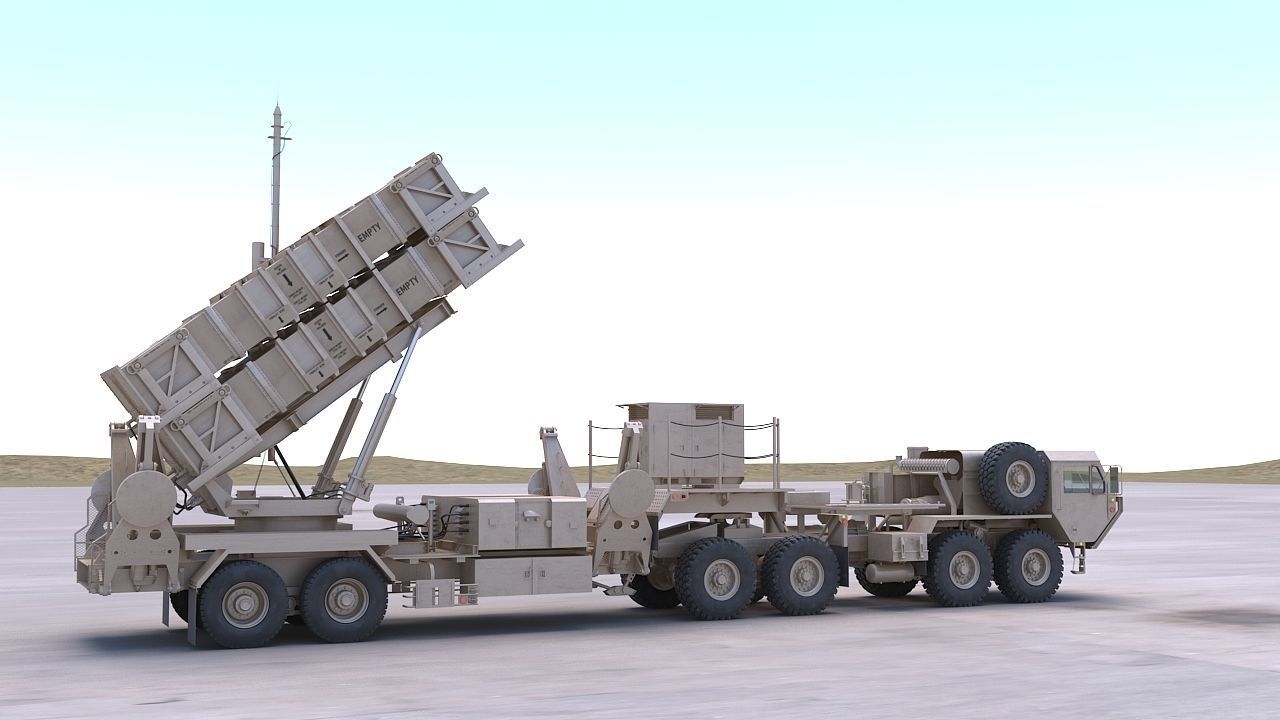 Patriot M901 Launching Station 3D model animated rigged | CGTrader