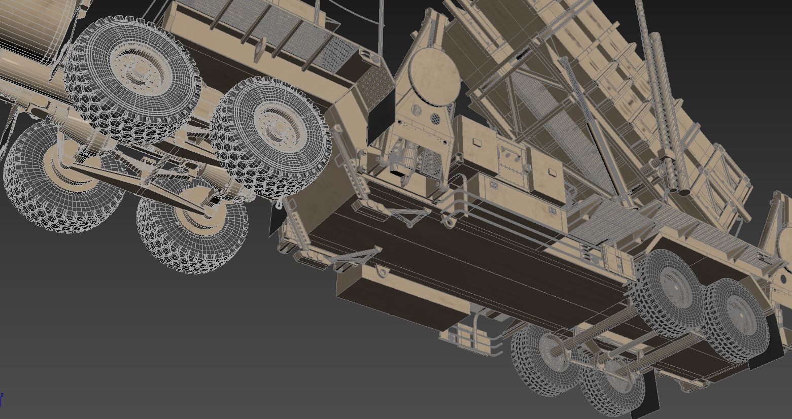 Patriot M901 Launching Station 3D model animated rigged | CGTrader