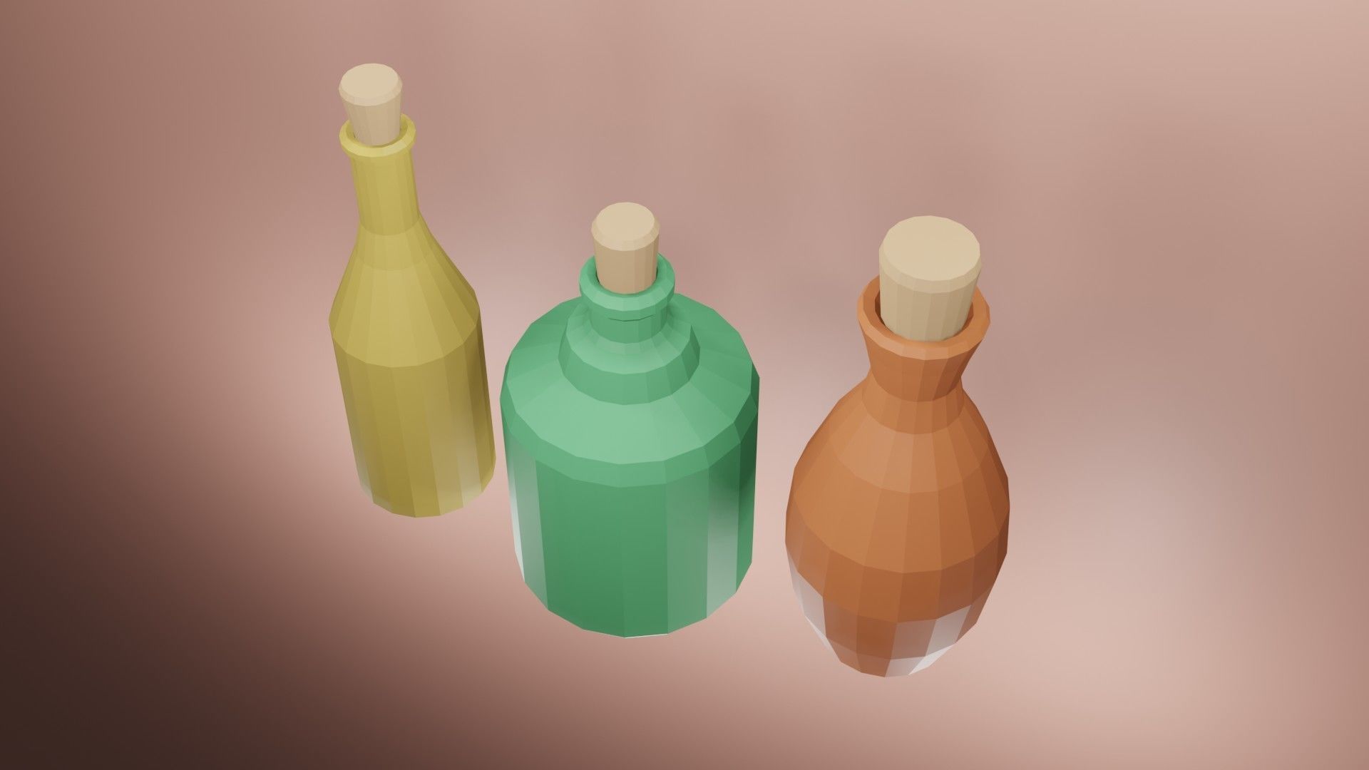 3D model Low poly potion bottle 4 VR / AR / low-poly | CGTrader