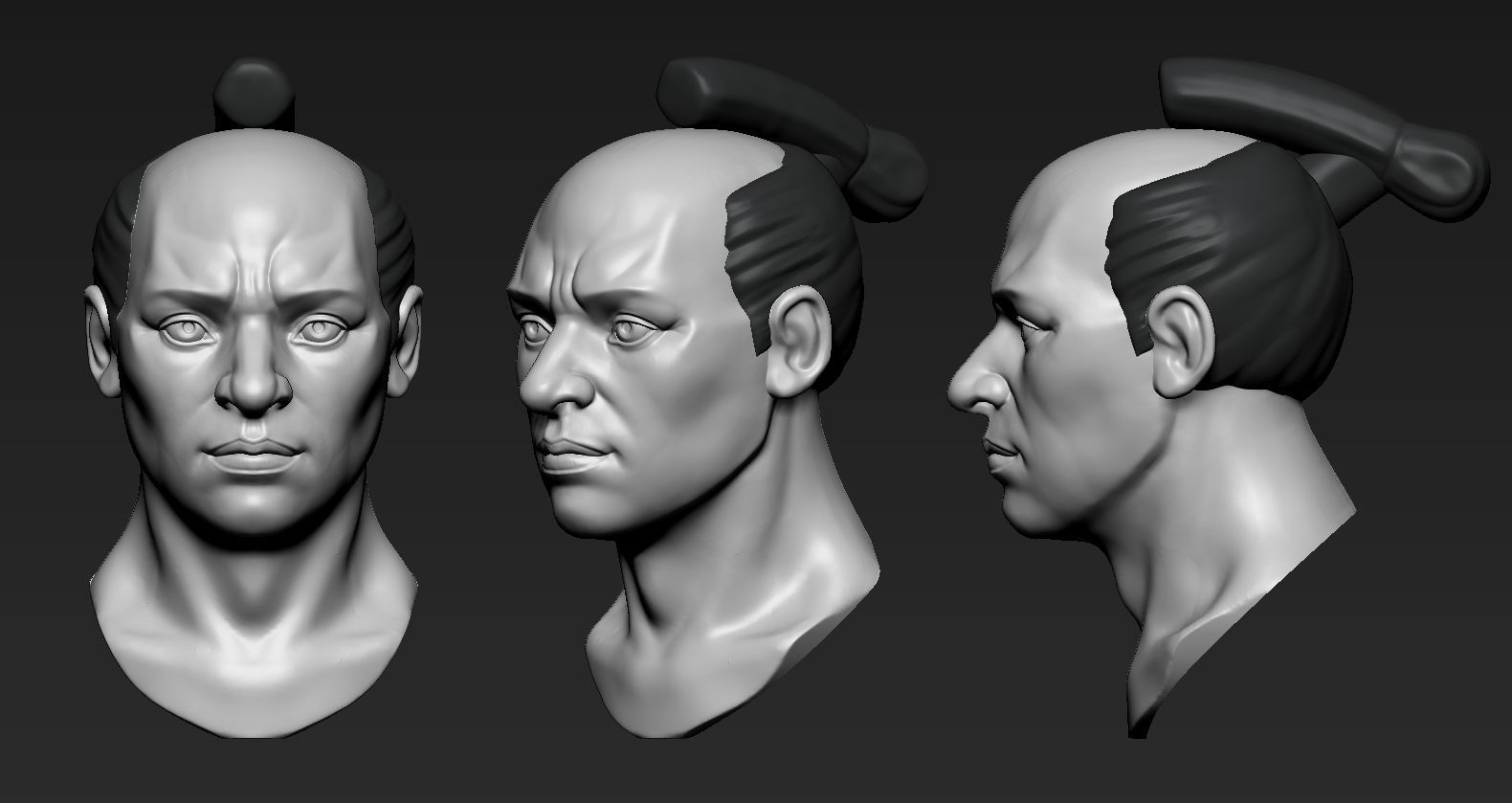 Head Samurai Number01 3D model 3D printable | CGTrader