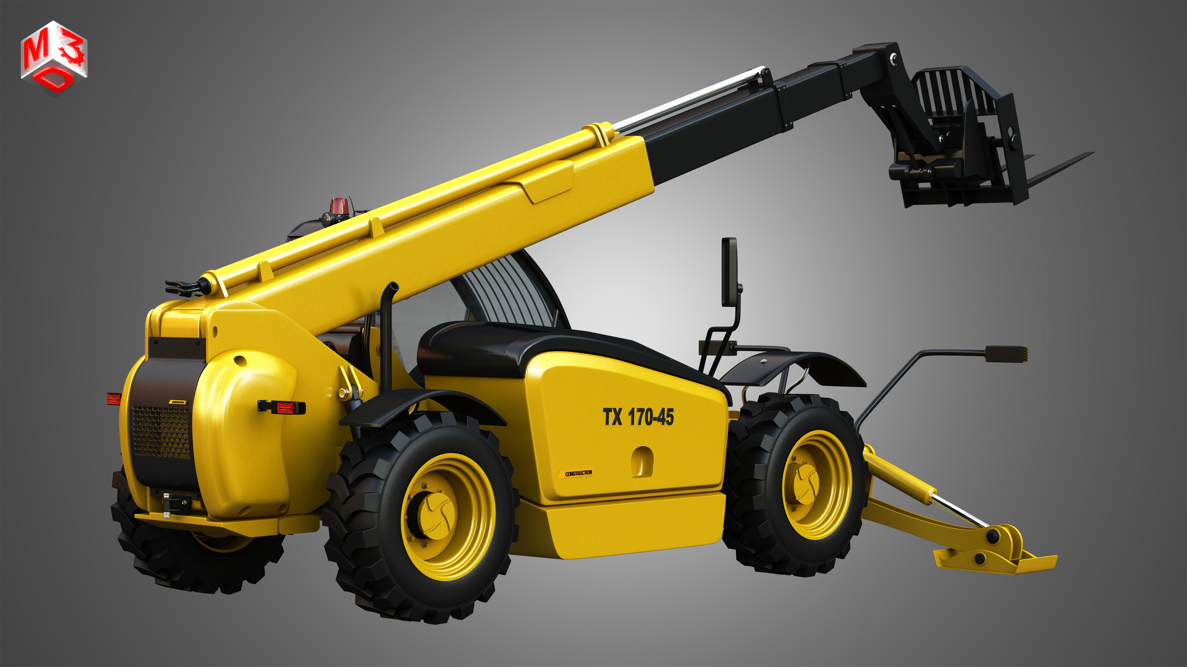 TX 170 Telescopic Handler 3D model | CGTrader