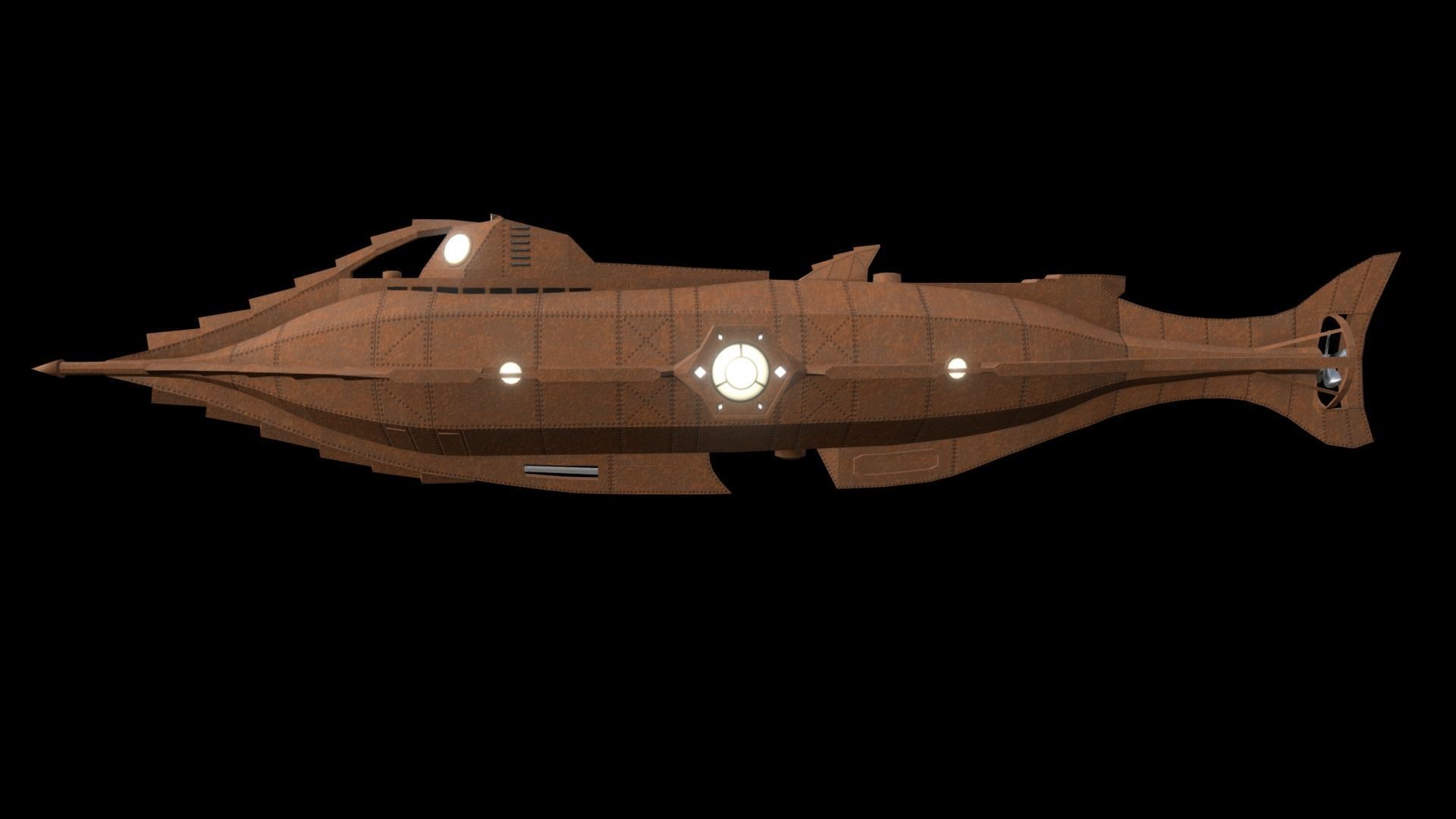Nautilus submarine 3D model animated | CGTrader