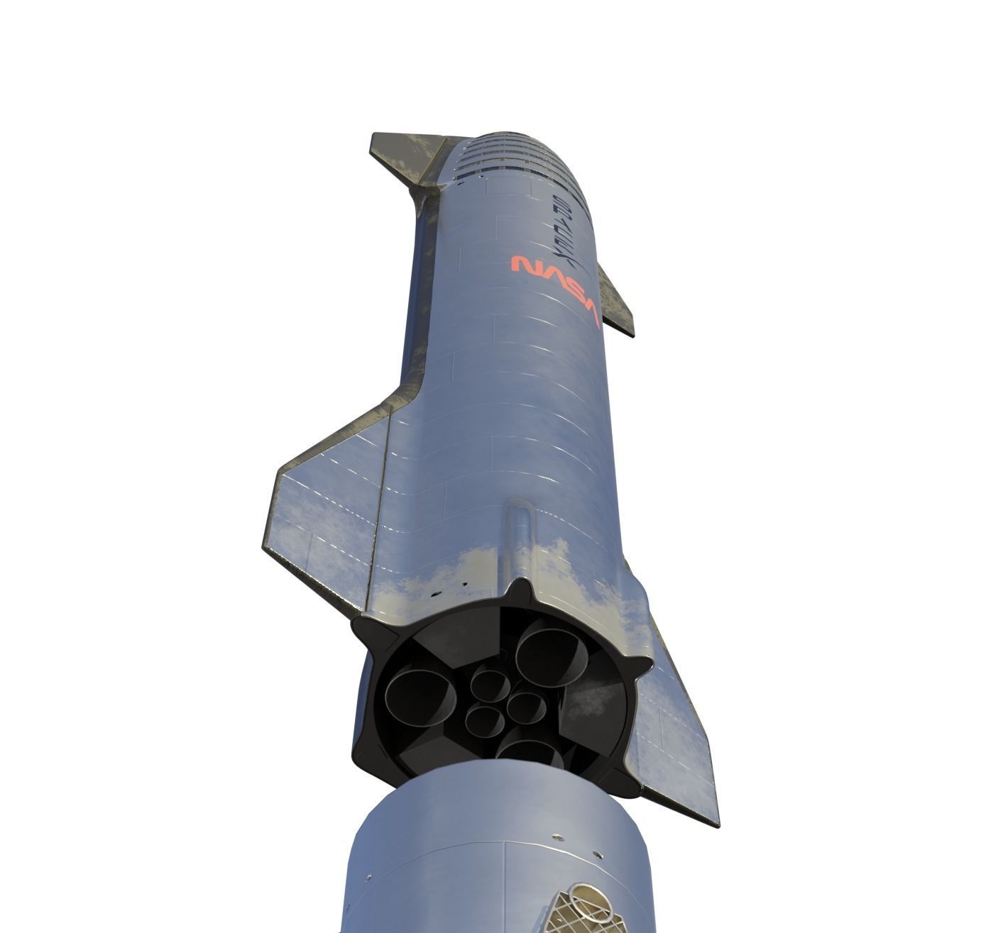 Starship and Super Heavy booster SpaceX 3D model | CGTrader