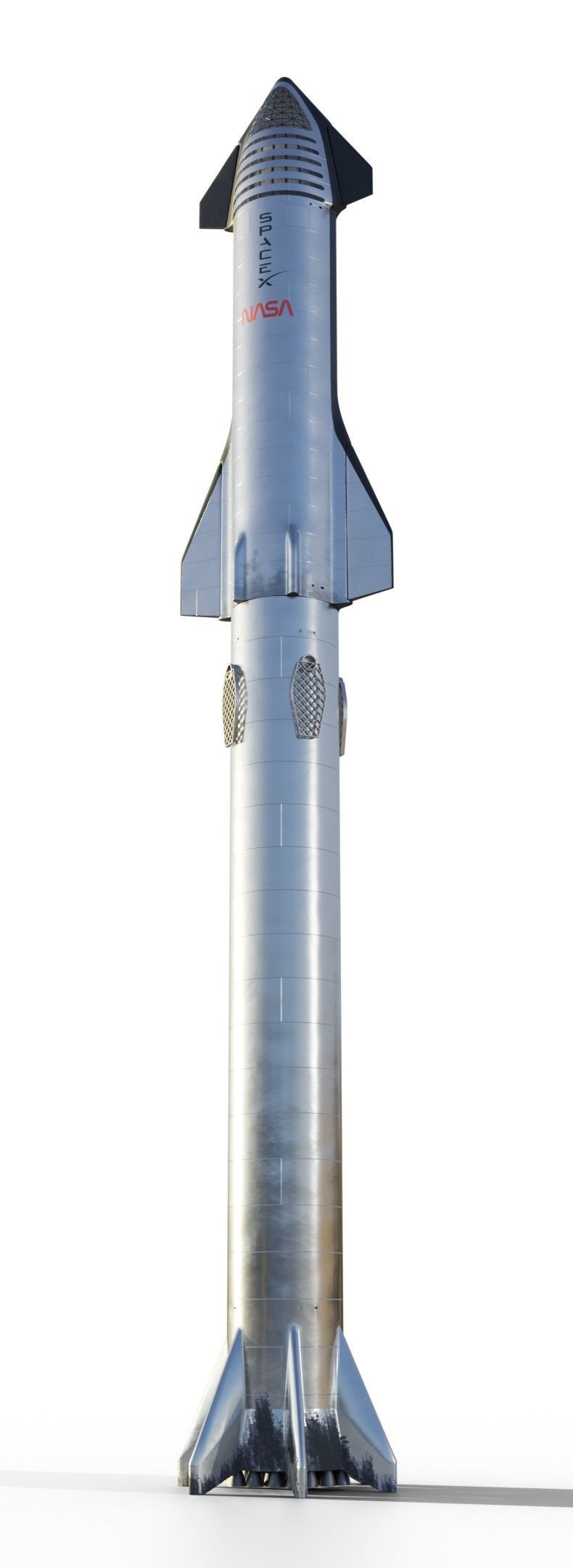 Starship and Super Heavy booster SpaceX 3D model | CGTrader