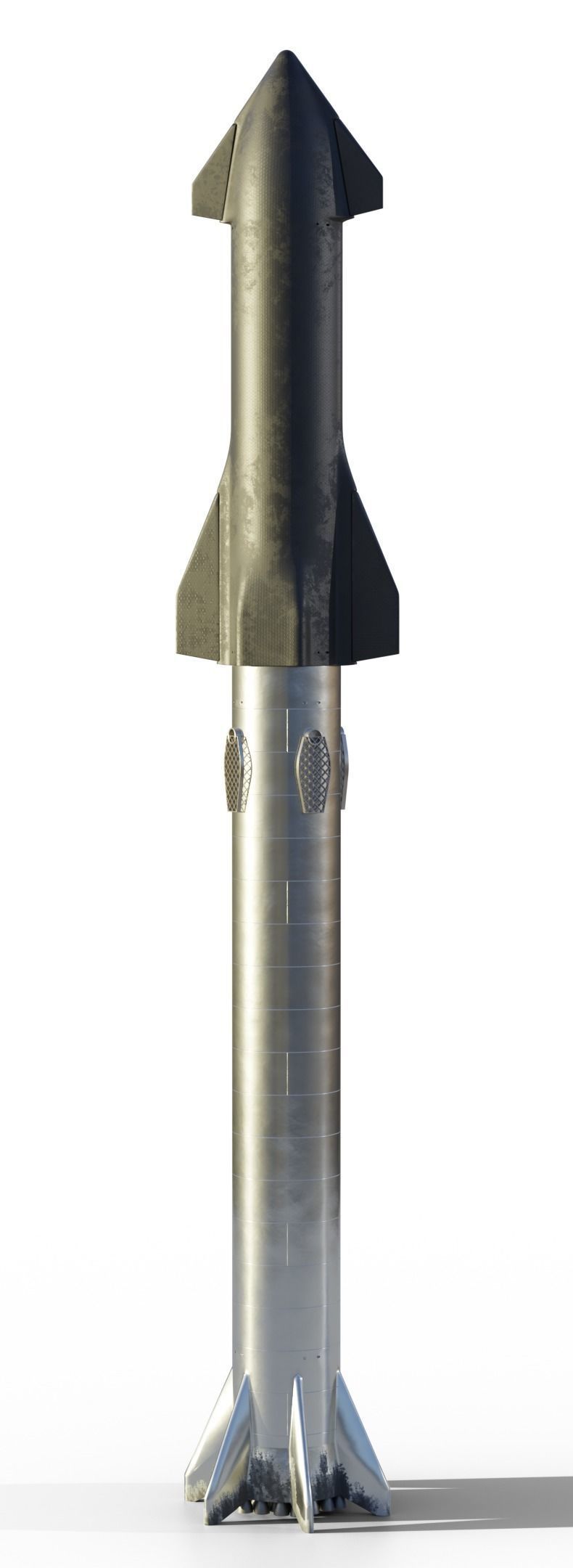 Starship and Super Heavy booster SpaceX 3D model | CGTrader